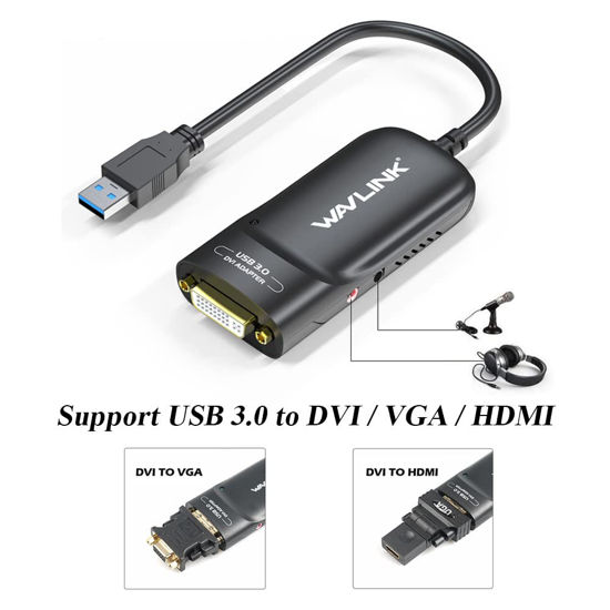 GetUSCart- WAVLINK USB 3.0 to HDMI/DVI/VGA Universal Video Graphics ...