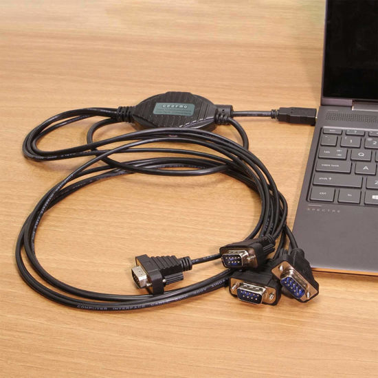 GetUSCart- Gearmo 4 Port USB to Serial RS232 Adapter FTDI Chipset ...