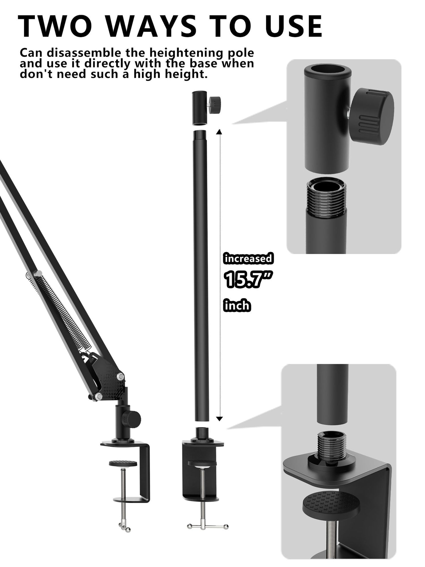 GetUSCart- CACENCAN Overhead Camera Mount, 5lb Horizontal Load-Bearing ...