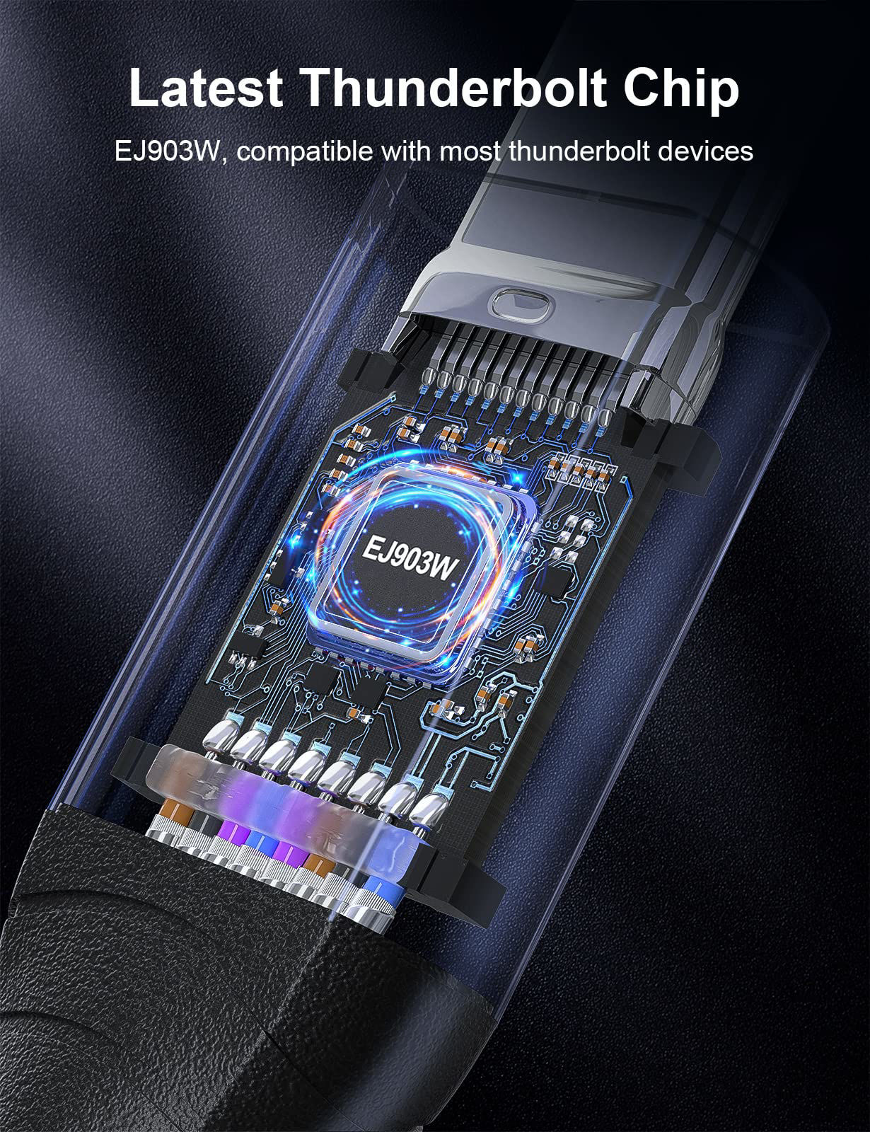 GetUSCart- XAOSUN 240W USB4 for Thunderbolt 4 Cable, 90 Degree Right ...