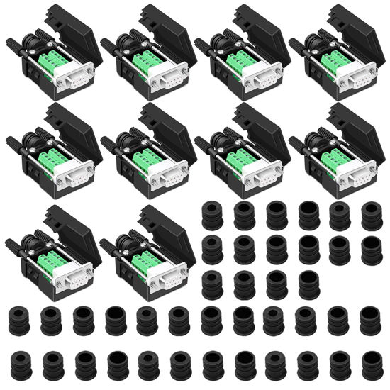 GetUSCart- ANMBEST 10PCS DB9 Female Breakout Connector,DB9 Solderless ... GetUSCart- ANMBEST 10PCS DB9 Female Breakout Connector,DB9 Solderless ...