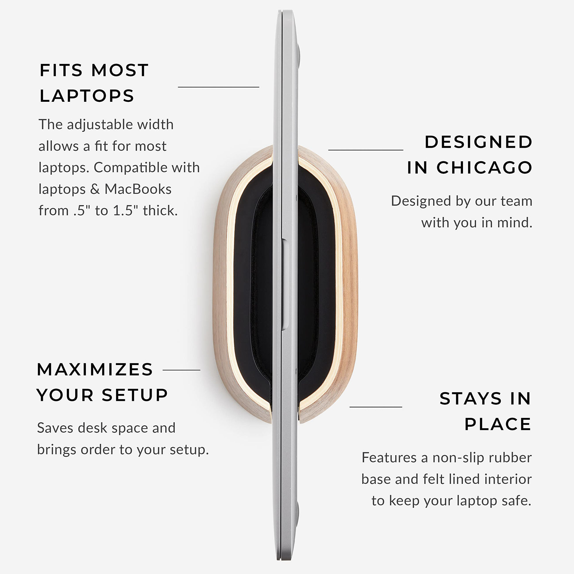 GetUSCart- HumanCentric Laptop Holder Vertical Laptop Stand, Adjustable ...