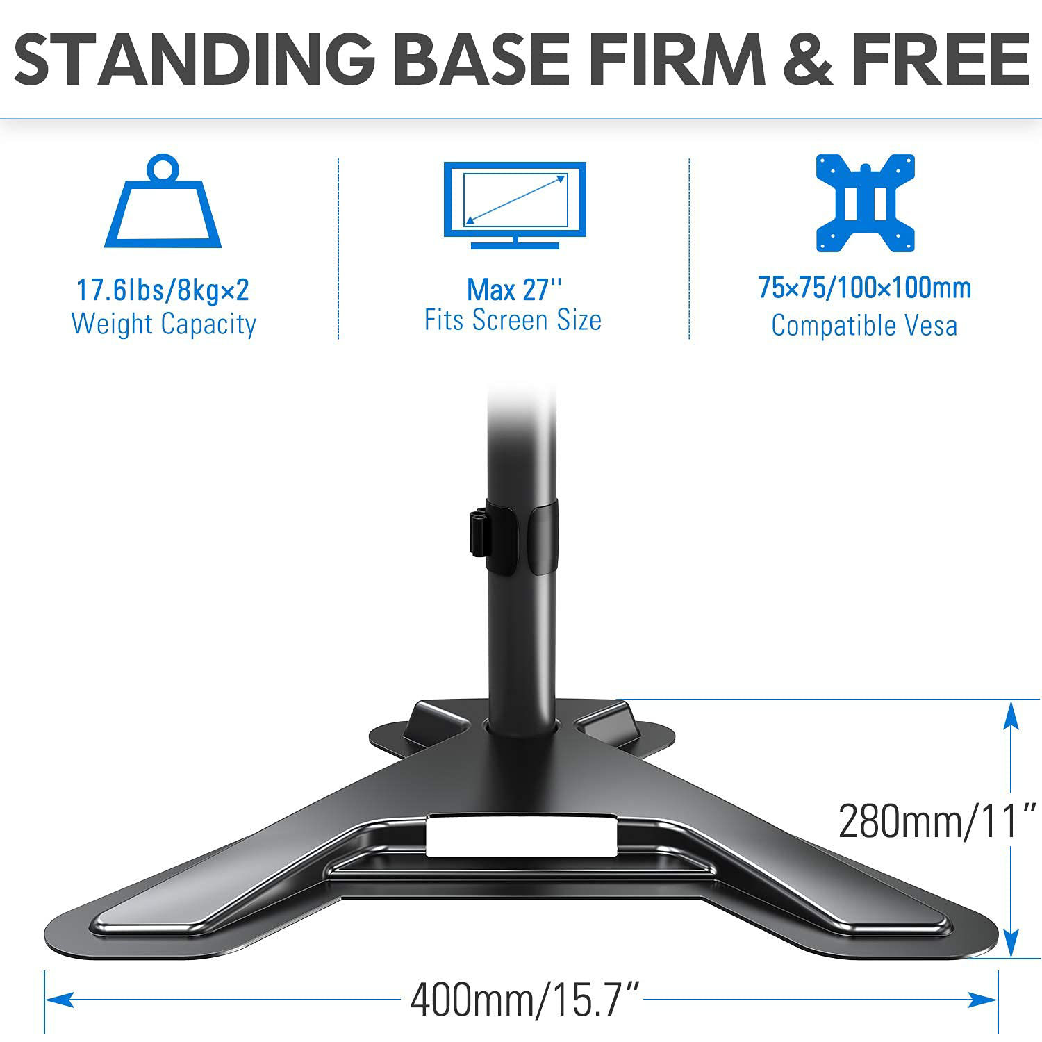 GetUSCart- MOUNTUP Dual Monitor Stand - Freestanding & Height ...