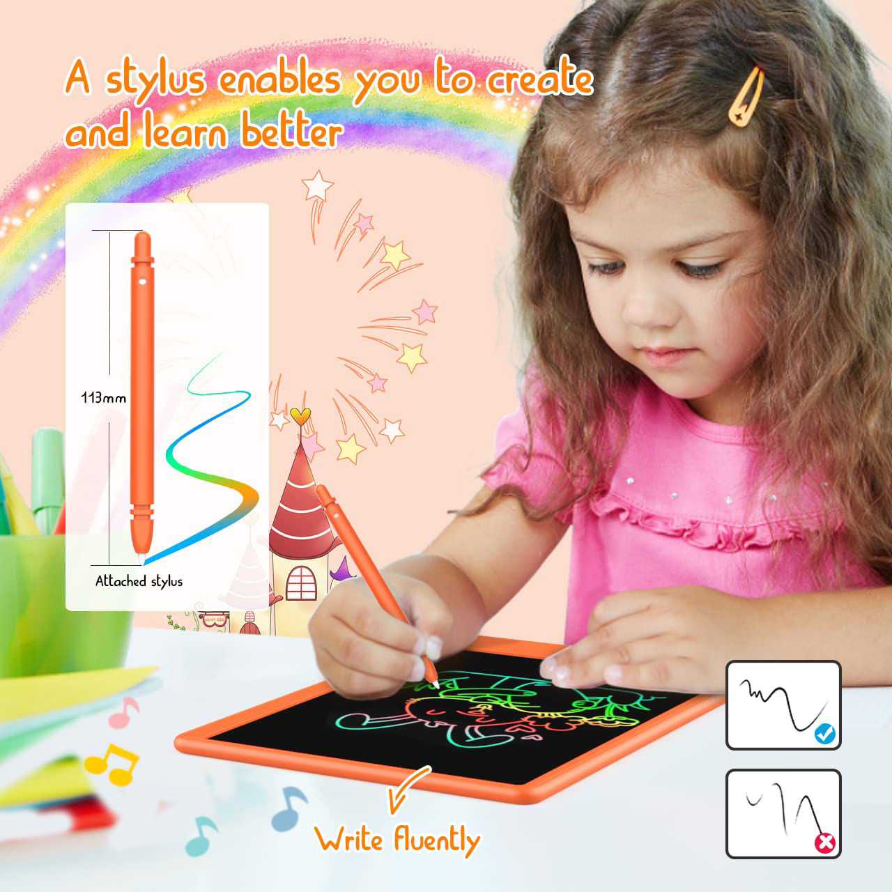 GetUSCart- LCD Writing Tablet Doodle Board, Colorful Drawing Pad ...