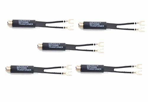 GetUSCart- 5 Pack 75 Ohm to 300 Ohm UHF VHF FM Antenna Adapter Matching ...