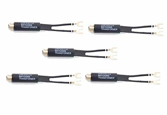 GetUSCart- 5 Pack 75 Ohm to 300 Ohm UHF VHF FM Antenna Adapter Matching ...