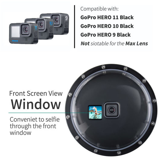 GetUSCart- YALLSAME Dome Waterproof Case for GoPro Hero 11 10 9 Black ...