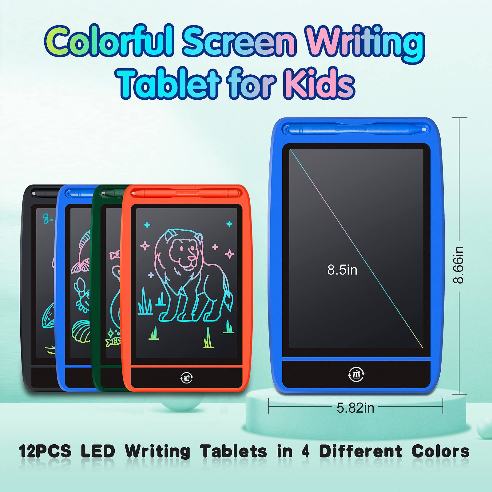 GetUSCart- 12 Pack LCD Writing Tablet for Kids 3 Years Old and up, 8.5 ...