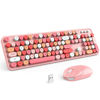 GetUSCart- KNOWSQT Wireless Keyboard and Mouse Combo, Pink 104 Keys ...
