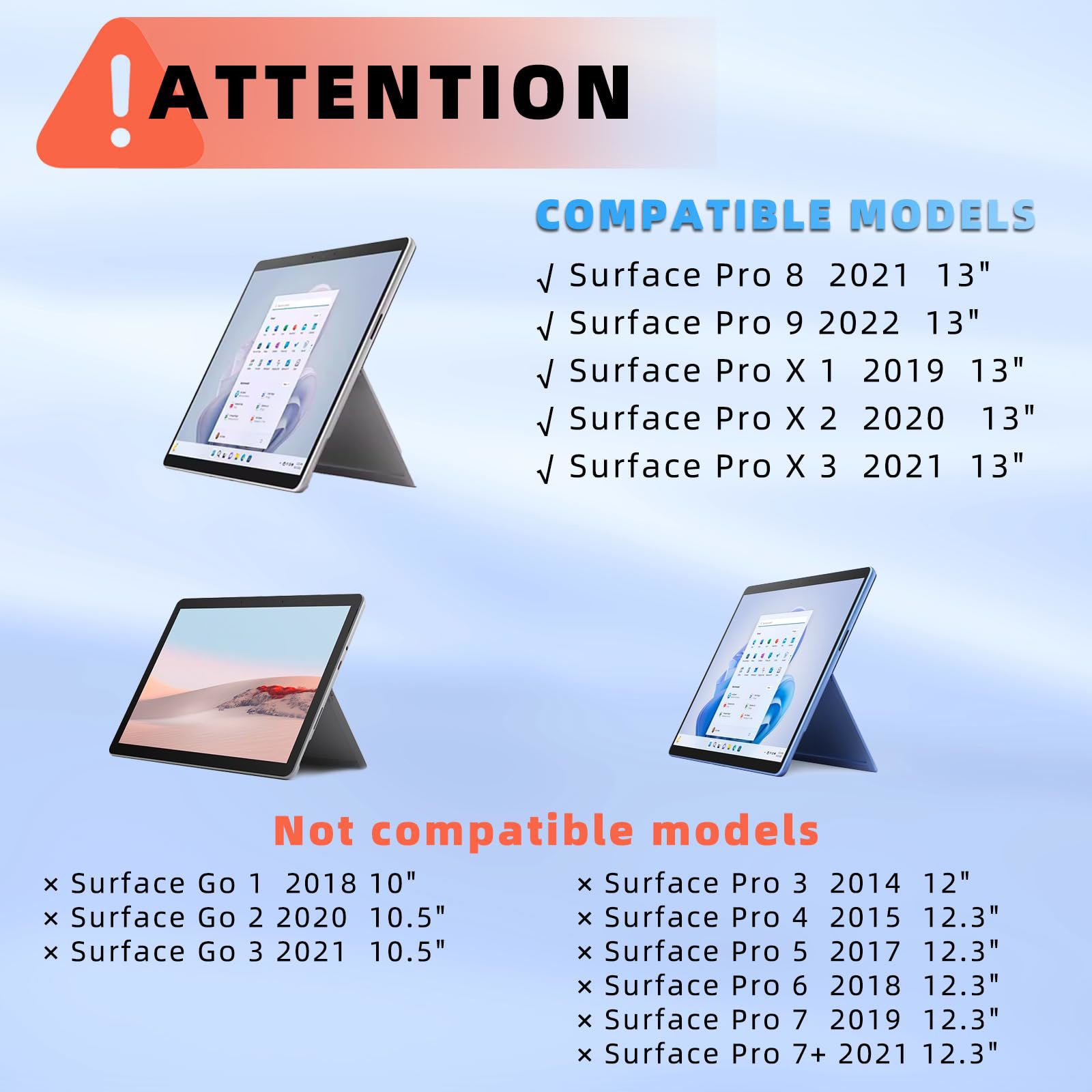 Getuscart Qulose Surface Pro 8 Keyboard Wireless Bluetooth Keyboard For Microsoft Surface Pro