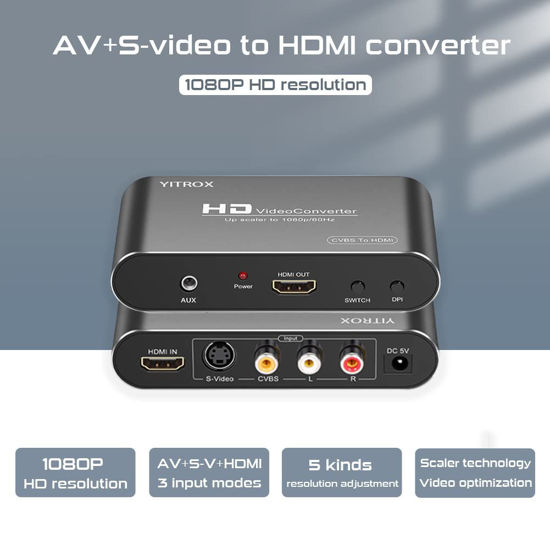 GetUSCart- YITROX AV Svideo HDMI to HDMI Converter Upscaler, 3RCA CVBS ... GetUSCart- YITROX AV Svideo HDMI to HDMI Converter Upscaler, 3RCA CVBS ...
