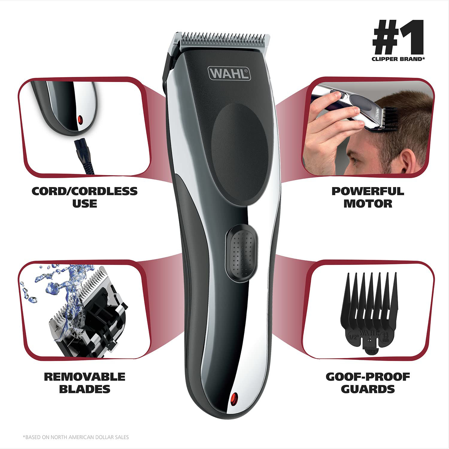 GetUSCart- Wahl Clipper Rechargeable Cord/Cordless Haircutting ...