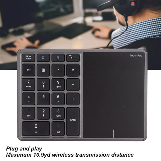 GetUSCart- 22 Keys Wireless Numeric Keypad, 2 in 1 Wireless Bluetooth 4 ...