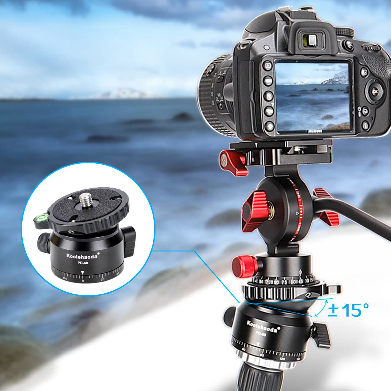 GetUSCart- Koolehaoda PD-60 Tripod Leveling Base Camera Leveller ...