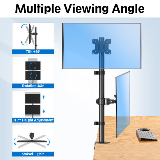 GetUSCart- MOUNTUP Dual Monitor Stand, Vertical Monitor Mount for 2 Max ...