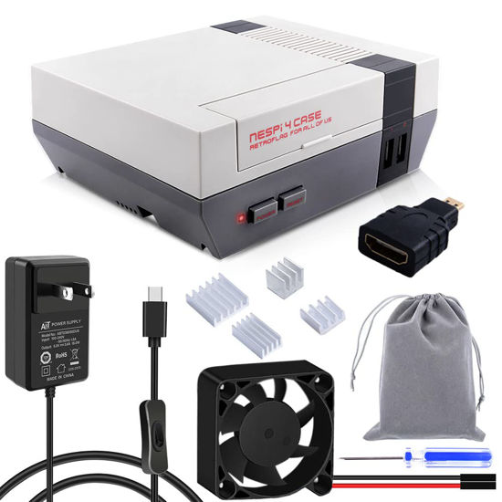 Getuscart Retroflag Nespi 4 Case Raspberry Pi 4 Case With Ssd Case