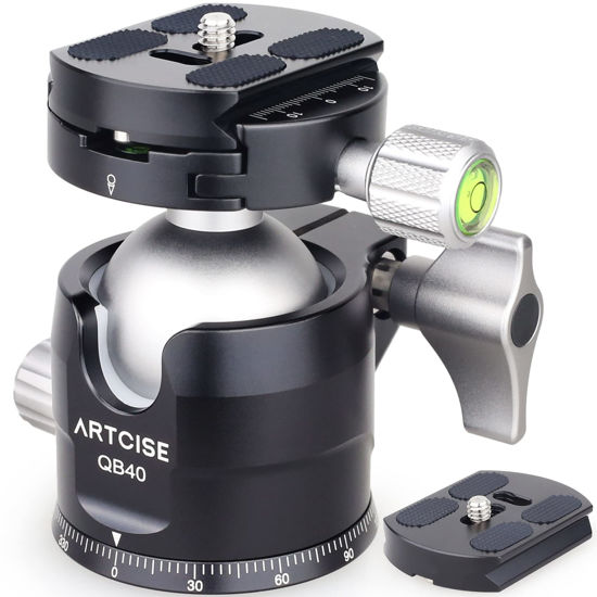 GetUSCart- Low Profile Camera Tripod Head with 2 Arca Quick Release ...