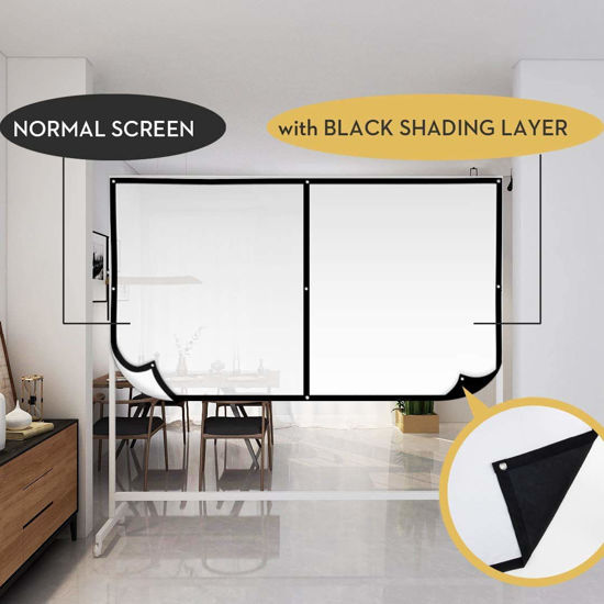 GetUSCart- NIERBO Double Layer Projector Screen 150 inch 16:9 Portable ...