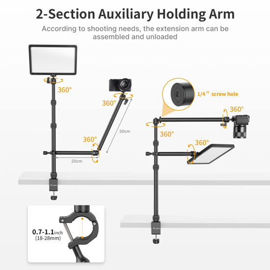 GetUSCart- PICTRON LS11 Camera Mount Desk Stand with Auxiliary Holding ...