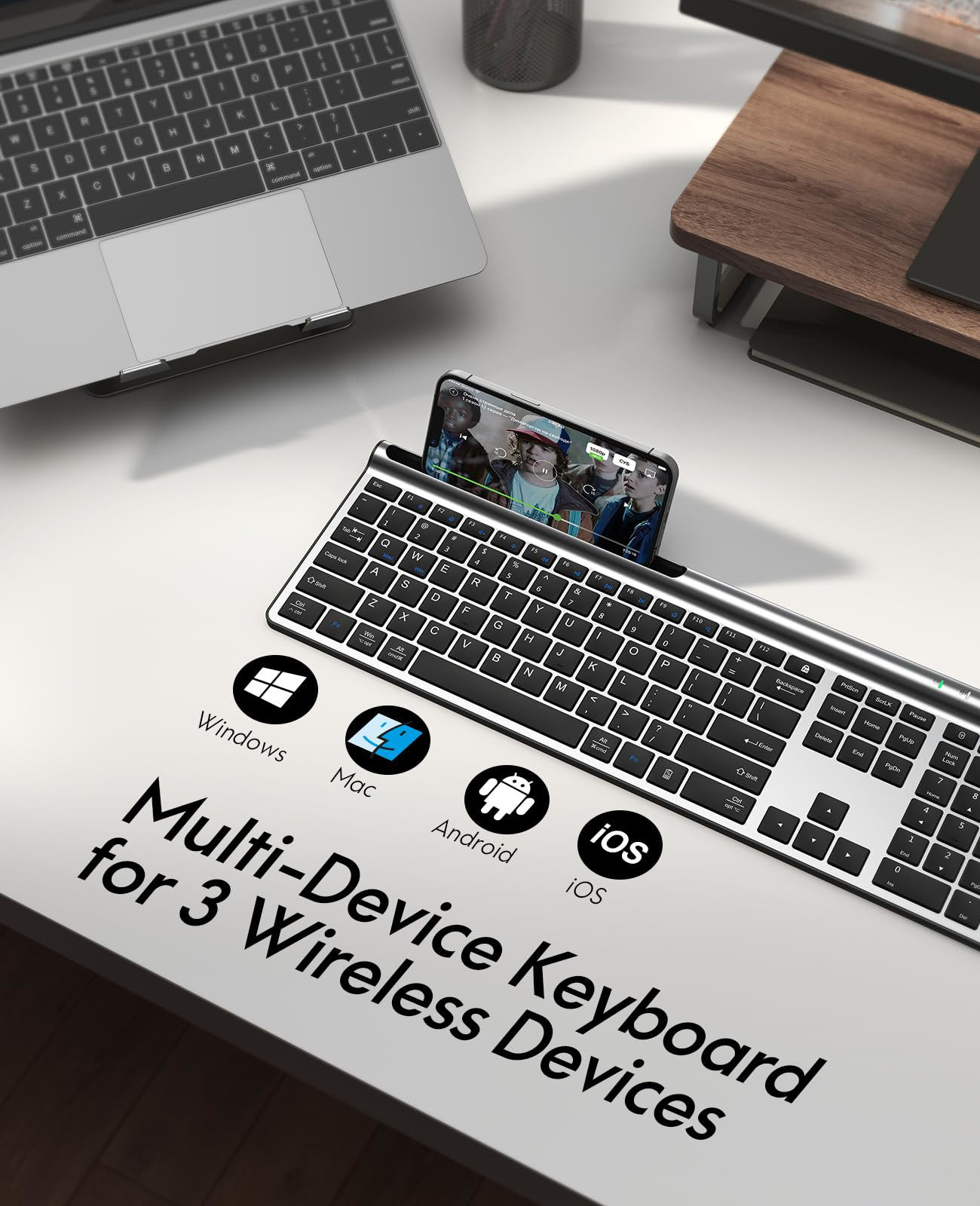 GetUSCart- Wireless Keyboard and Mouse Combo, CHESONA Bluetooth ...