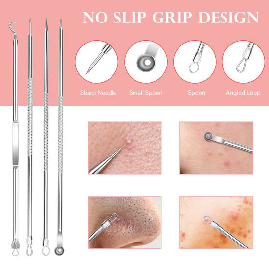 GetUSCart- Stainless Steel Pimple Popper Tool Kit Whitehead Blemish ...
