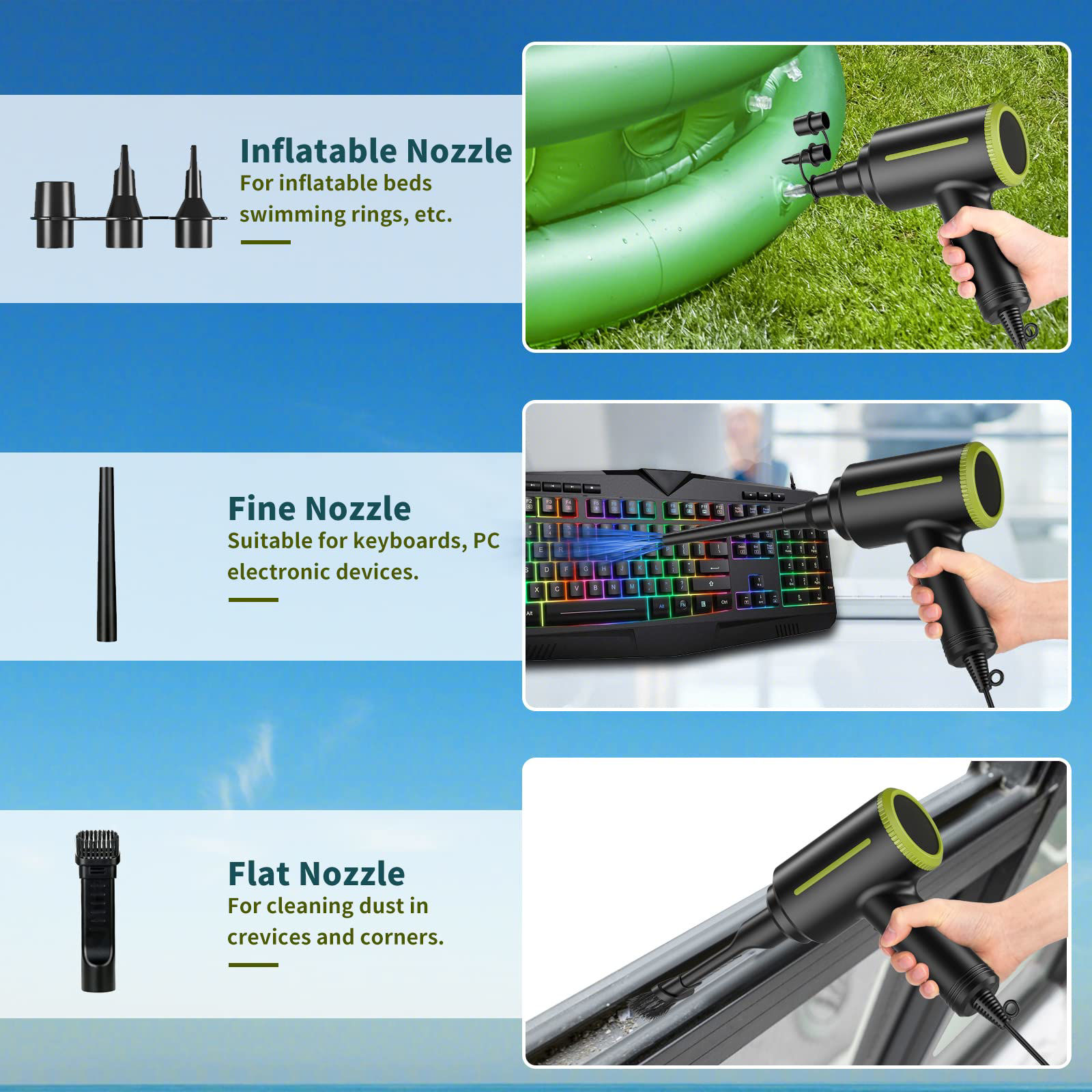 GetUSCart- Compressed Air Duster, Electric Air Duster, Handheld Air ...