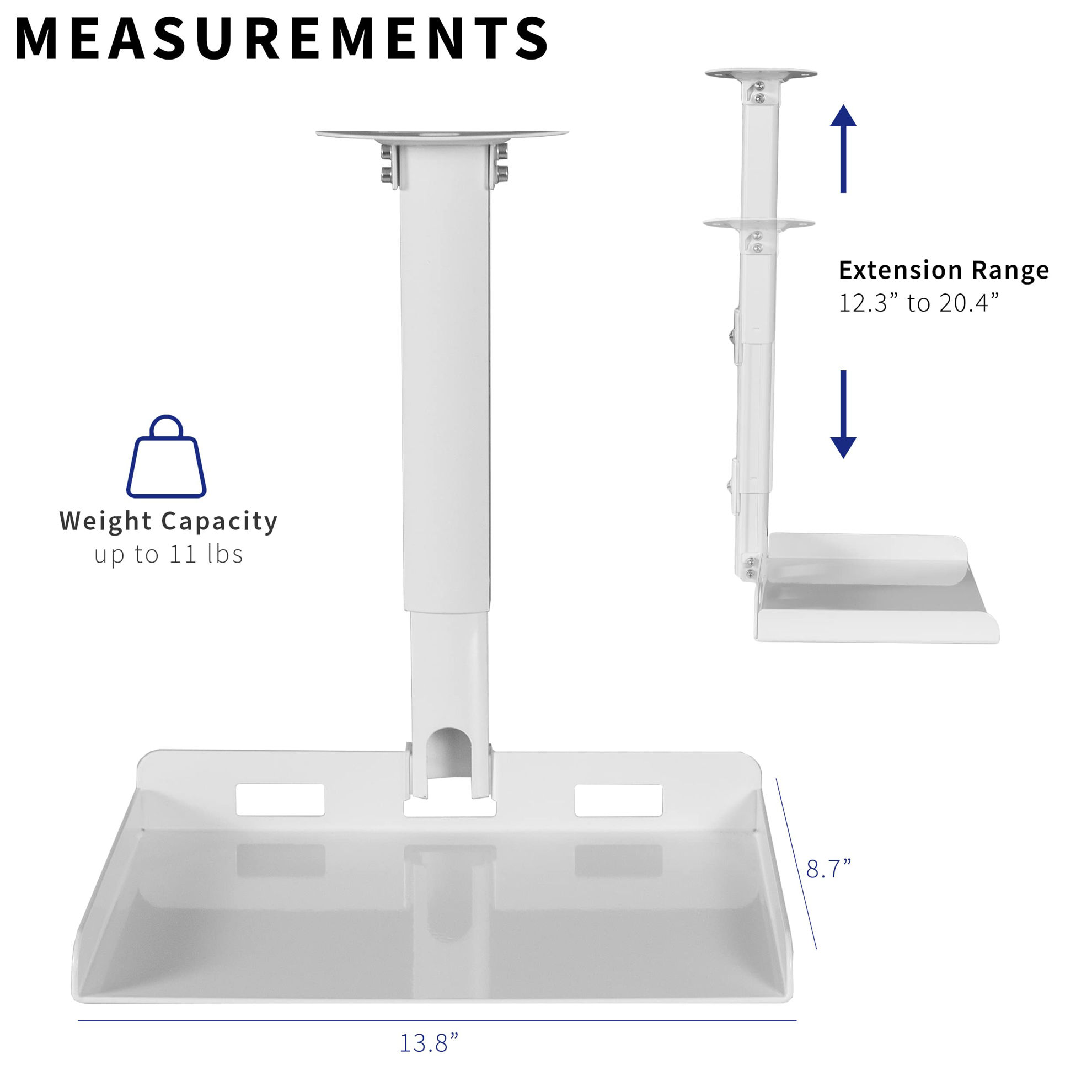 GetUSCart- VIVO Universal Ceiling Extending Projector Tray Mount ...