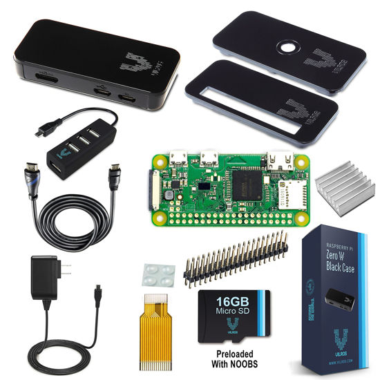 GetUSCart- Raspberry Pi Zero W Complete Starter Kit-Premium Black Case ...