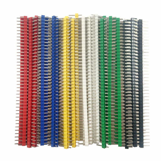 GetUSCart- 30 Pcs 40 pin Breakable Pin Header 2.54mm Single Row Male ...