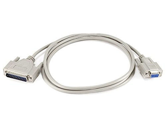 GetUSCart- Monoprice Molded Null Modem Cable - 6 Feet - DB9 Female to DB25 Male