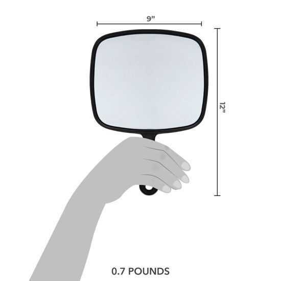 GetUSCart- ForPro Extra Large Hand Mirror with Handle, 9” W x 12” L ...