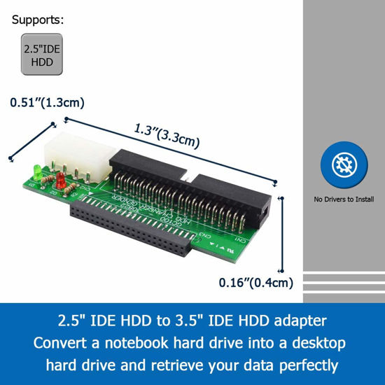 GetUSCart- GODSHARK Laptop IDE to Desktop PC Adapter, 2.5 inch 44 Pin ...