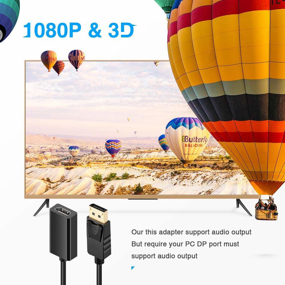 GetUSCart- DisplayPort to HDMI Adapter, Bonzon BR Unidirectional DP to ...