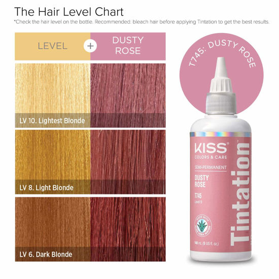 GetUSCart- Kiss Tintation Semi-Permanent Hair Color 5 Ounce (Dusty Rose)