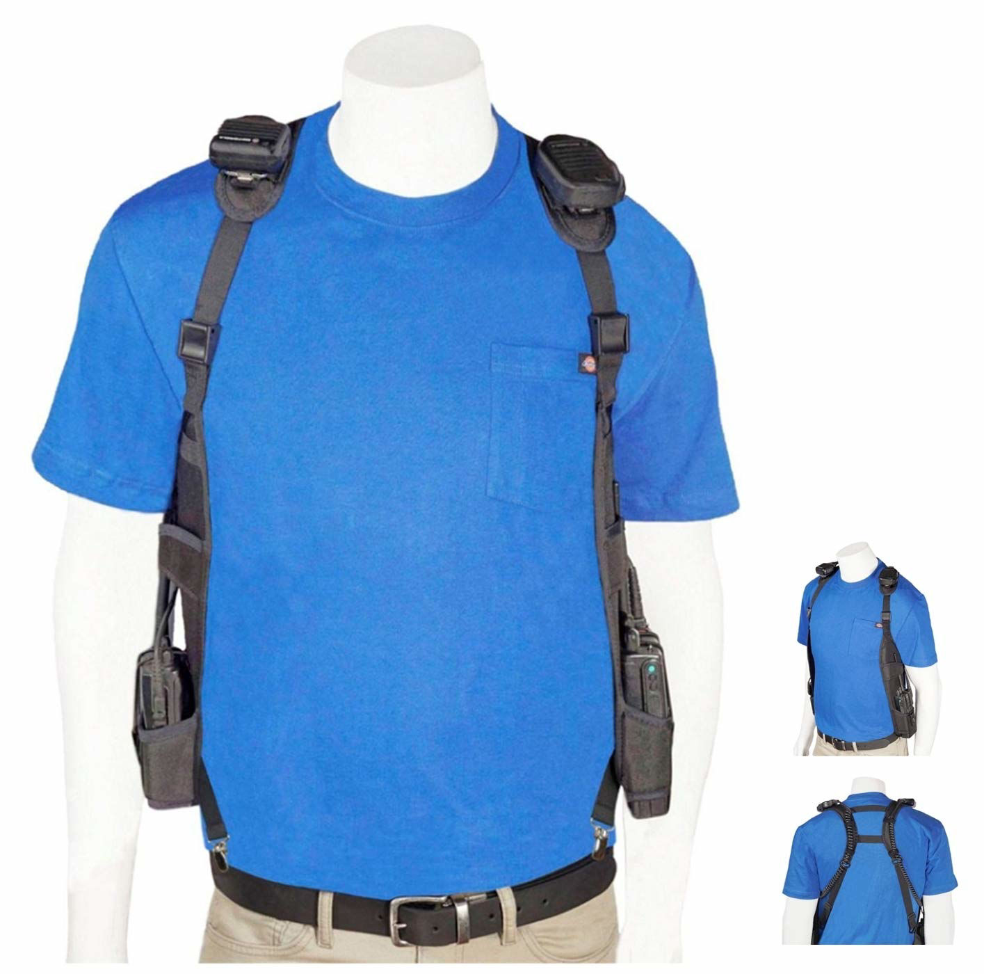 GetUSCart- USH-300D Double Radio Shoulder Holster Chest Harness with an ...