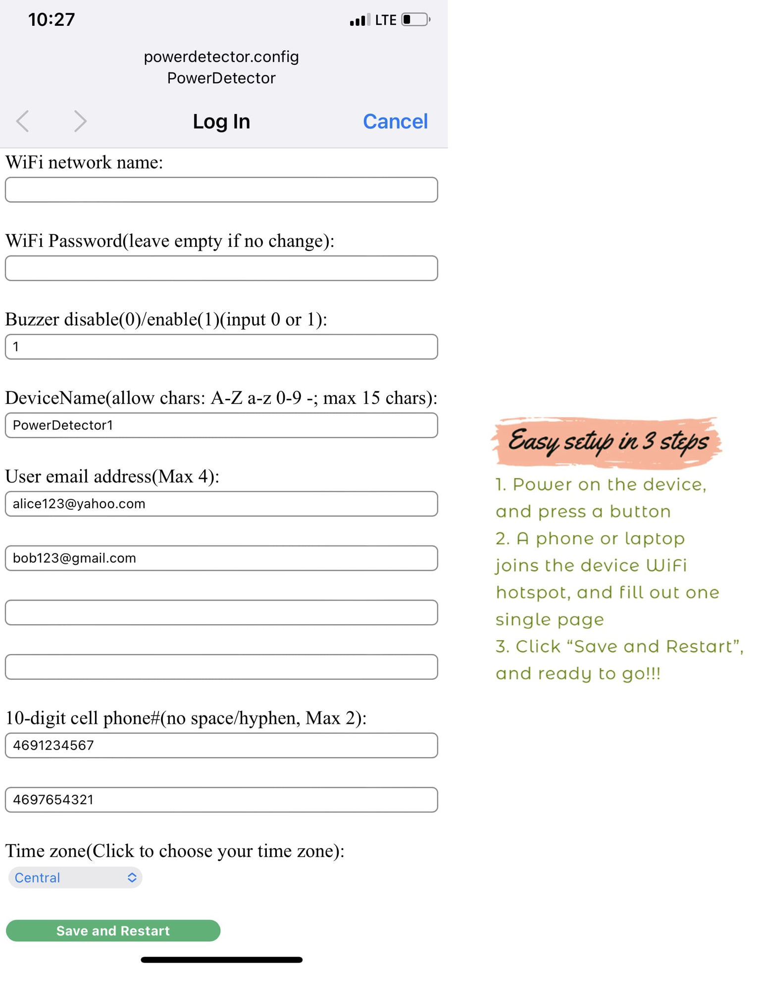 GetUSCart- Power Failure Alarm, Power Failure Detector, with Email ...