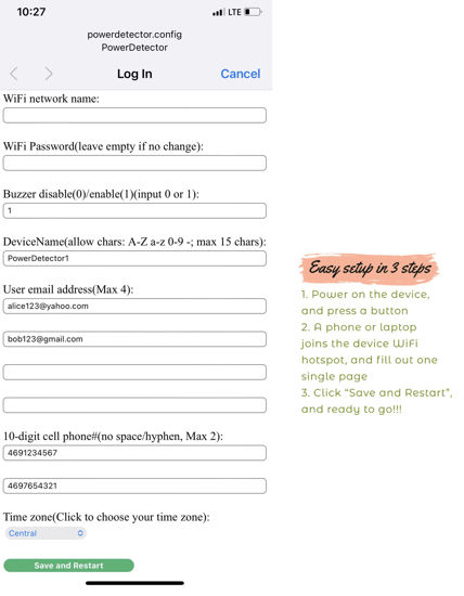 GetUSCart- Power Failure Alarm, Power Failure Detector, with Email ...