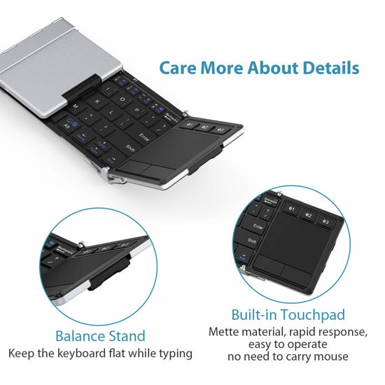 GetUSCart- Foldable Keyboard Bluetooth, iClever BK08 Folding Keyboard ...