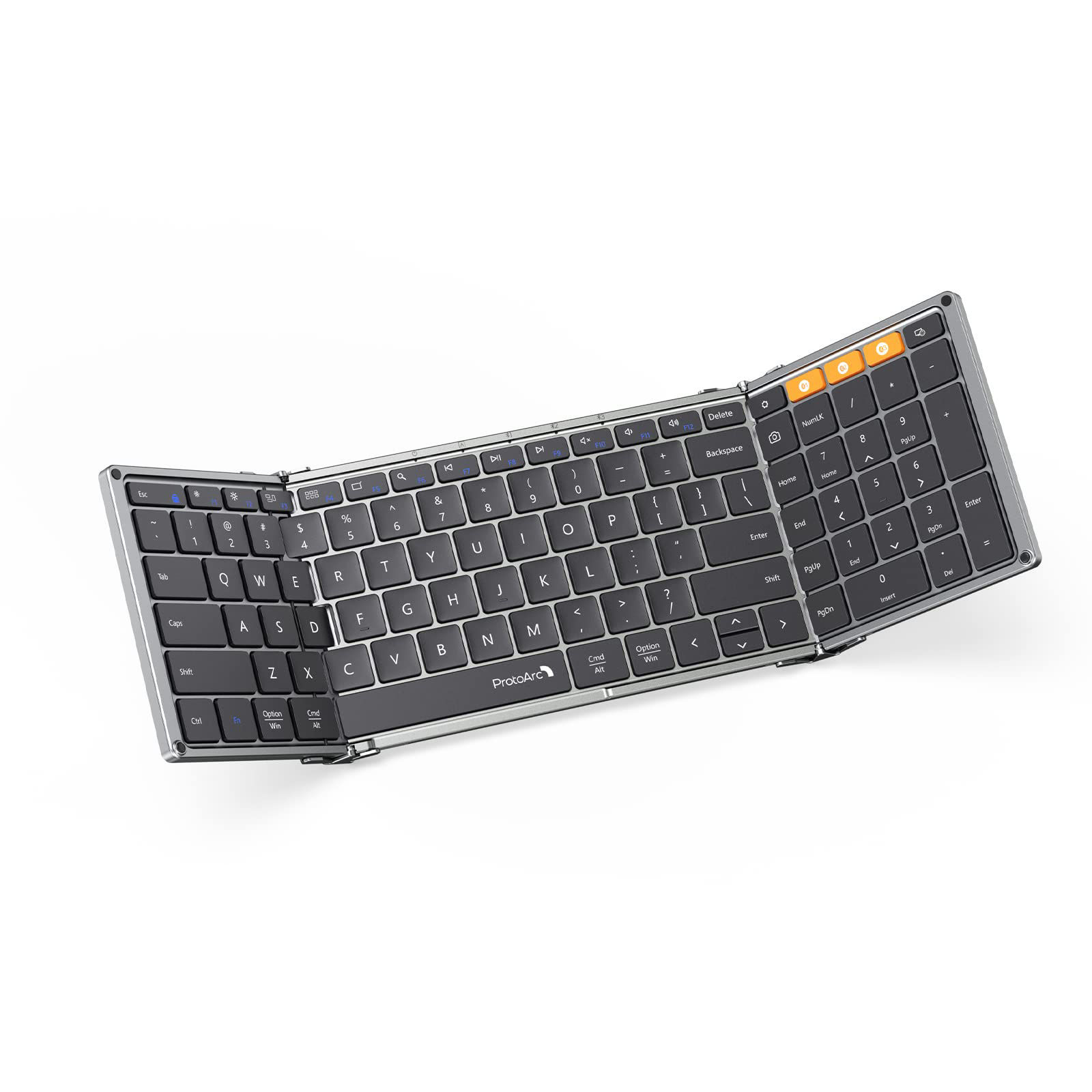 GetUSCart- ProtoArc Foldable Bluetooth Keyboard, XK01 Full Size Folding ...