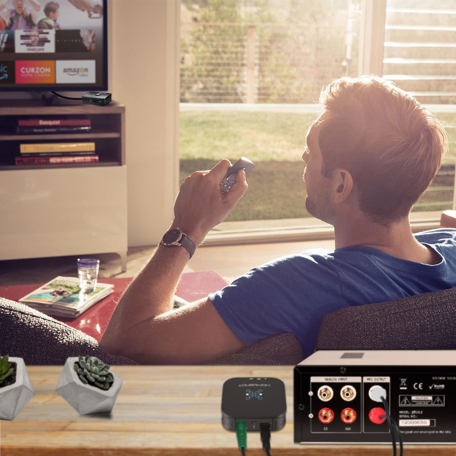 GetUSCart- HomeSpot Bluetooth Transmitter Receiver Set with APTX Low ...