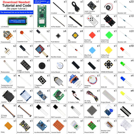 GetUSCart- Freenove Ultimate Starter Kit for Raspberry Pi Pico W ...