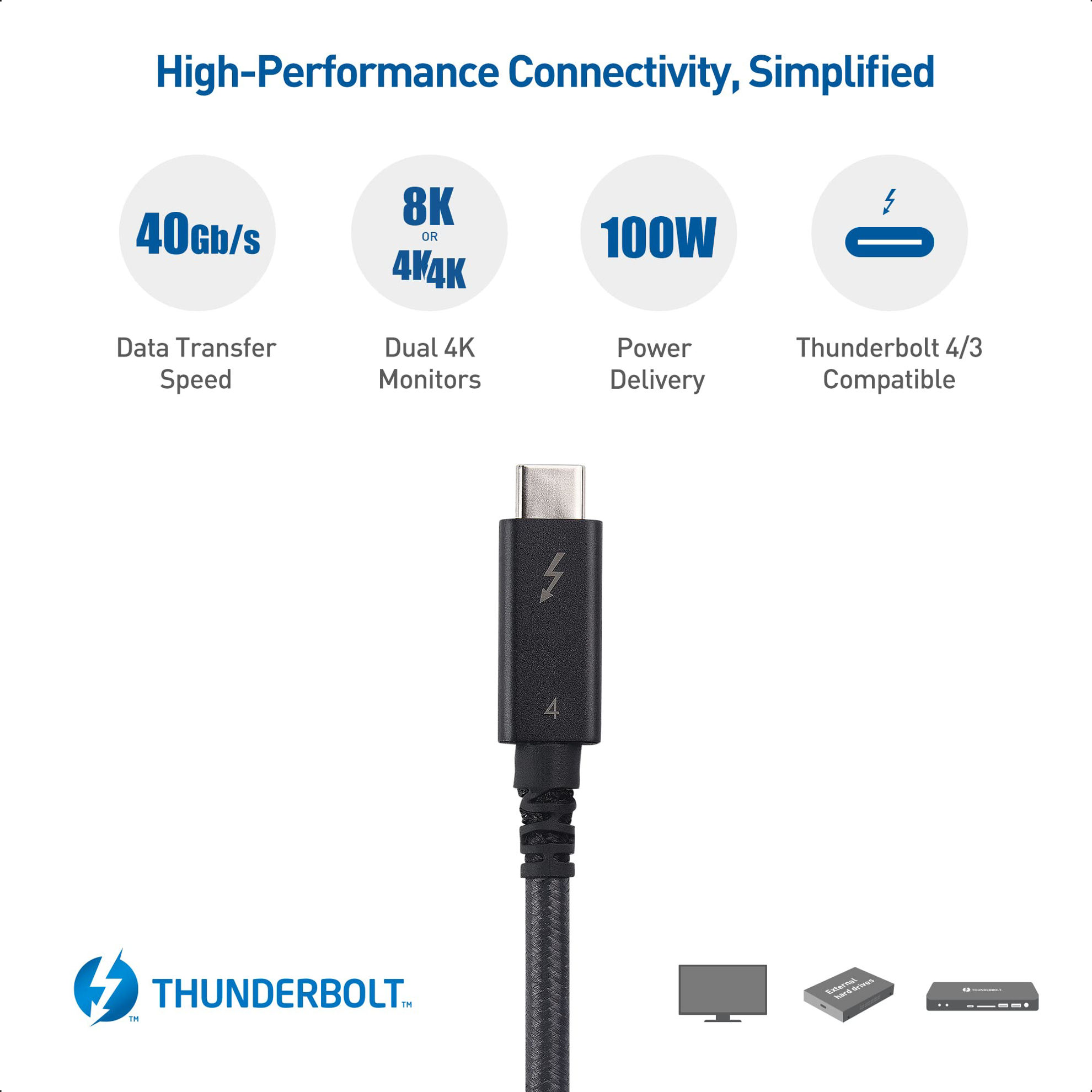 GetUSCart- Cable Matters [Intel Certified] Braided 40Gbps Active ...