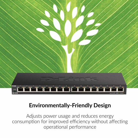 GetUSCart- D-Link Ethernet Switch, 16 Port Gigabit Slim Switch Plug and ...