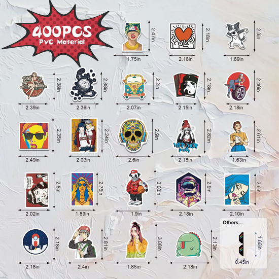 GetUSCart- Arme Stickers Pack, 400 PCS Cool Stickers Decals, Random ...