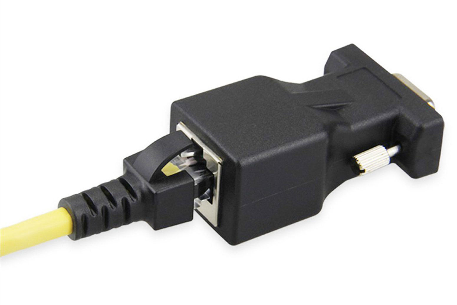 GetUSCart- LM YN DB9 RS232 COM Male Port to RJ45 Female Connector Card DB9 Serial Port Extender ...