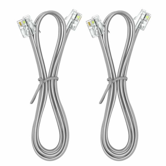 GetUSCart- NECABLES 2Pack Phone Cord 3ft Telephone Cord Phone Line Cord ...