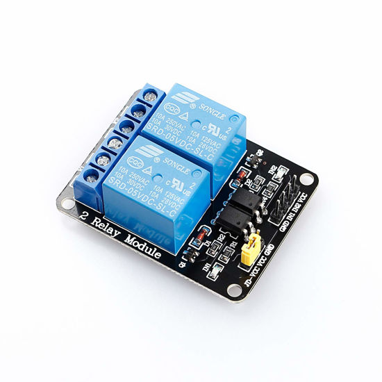 GetUSCart- SunFounder 2 Channel DC 5V Relay Module with Optocoupler Low ...