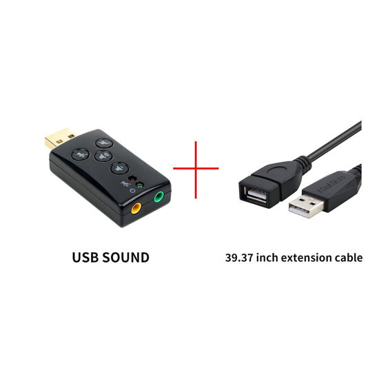 GetUSCart- USB Sound Card Stereo 3.5mm Audio Adapter, USB to AUX Cable ...