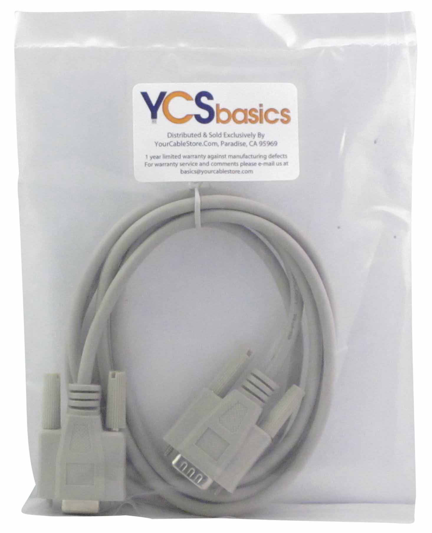 GetUSCart- YCS basics 6 Foot DB9 9 Pin Serial / RS232 Male/Female Extension Cable