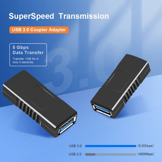 GetUSCart- SuperSpeed USB 3.0 Coupler Adapter Type A Female to Female ...